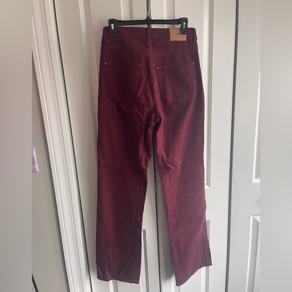 Zara | Jeans | Nwot Zara Maroon Jeans | Poshmark
